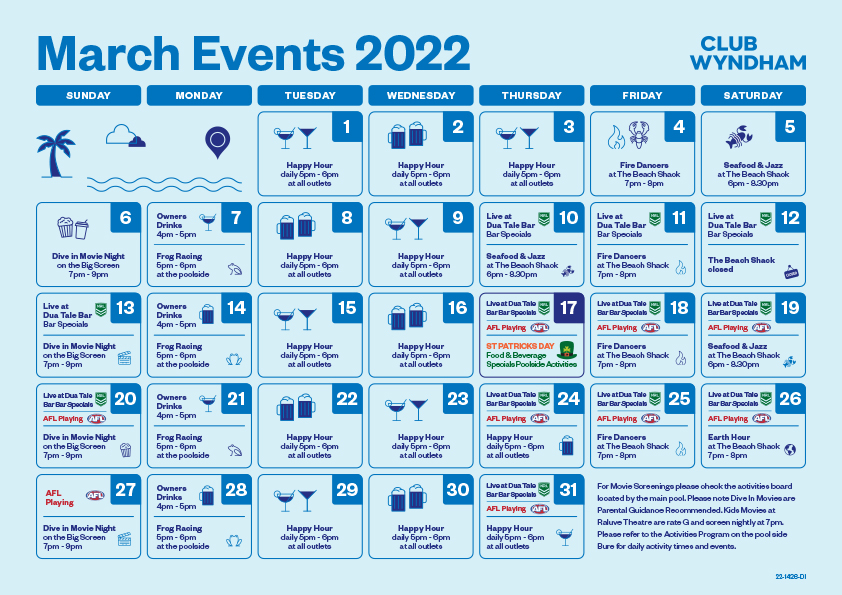 Resort Activities Calendar Club WyndhamClub Wyndham Resort Activities Calendar Club WyndhamClub Wyndham